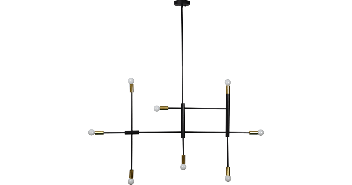 Ren Wil LPC4368 Reegler 8 Light 55" Wide LED Abstract Chandelier ...