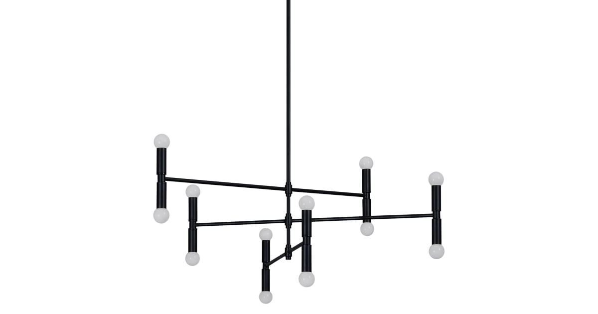 Ren Wil LPC4405 Zander 12 Light 17" Wide LED Abstract Chandelier ...