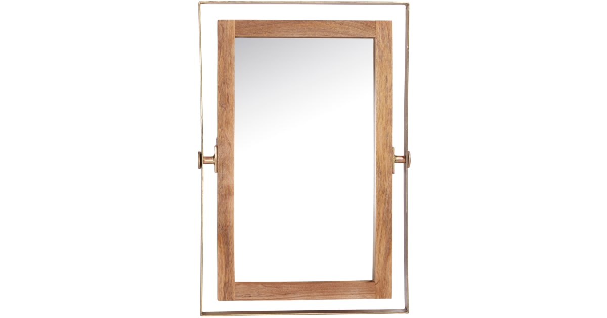 Ren Wil MT1824 Crescent 36" x 24" Rectangular Flat Wood Framed Wall ...