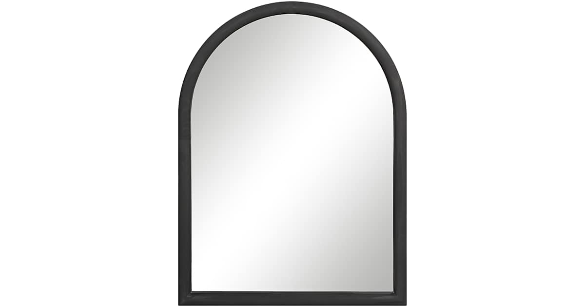 Ren Wil MT2715 Olfito 18"W x 24"H Arched Flat Wood Framed Accent Mirror ...
