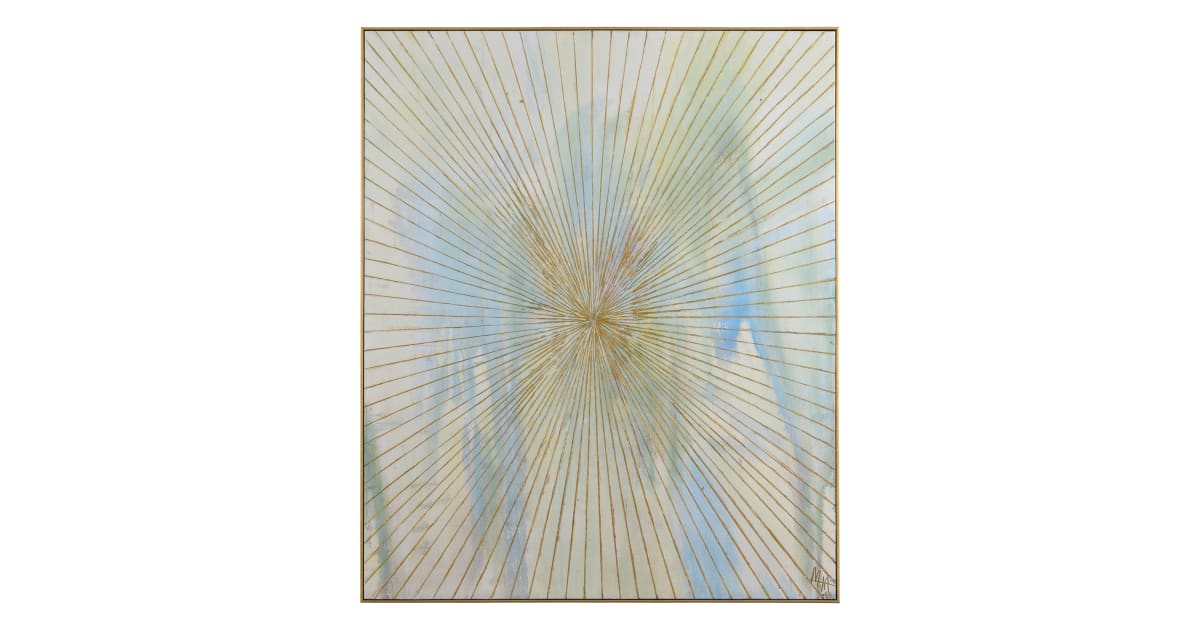 Ren Wil OL1427 Lavish Luster 60" x 50" Framed Abstract Painting on ...