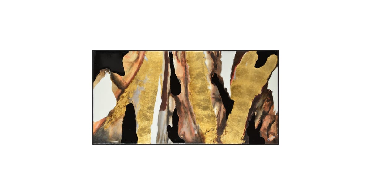 Ren Wil OL1575 Boswell 30" x 60" Framed Abstract Painting on Canvas ...
