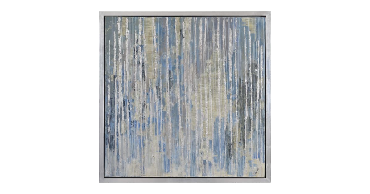 Ren Wil OL1763 Celesta 48" x 48" Abstract Painting On Canvas with Wood ...