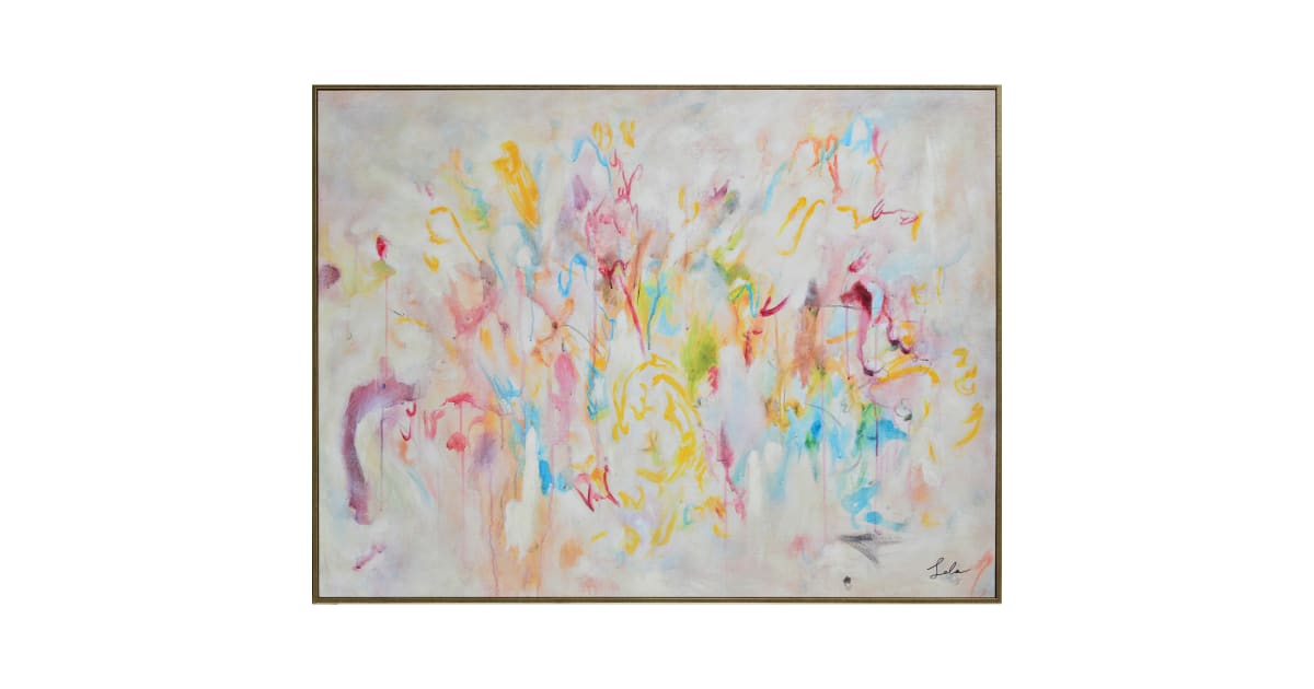 Ren Wil OL1793 Lilly 36" X 48" Abstract Oil Painting with Gold Frame ...