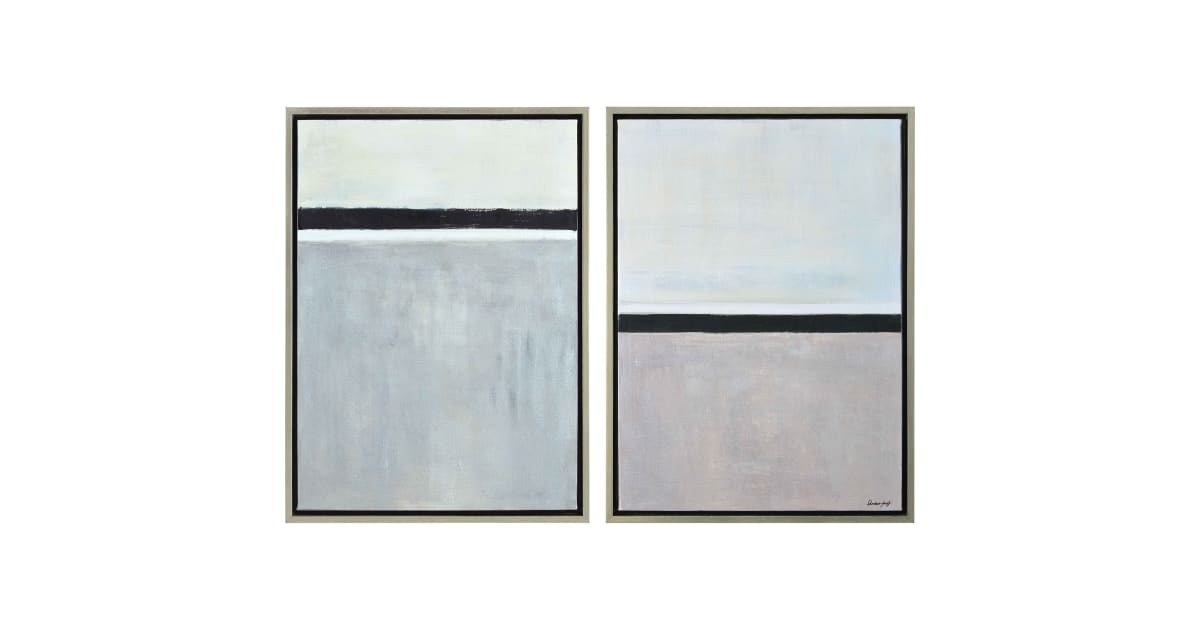 Ren Wil OL1840 Arquiste 36" X 26" (each) Abstract Oil Painting with ...