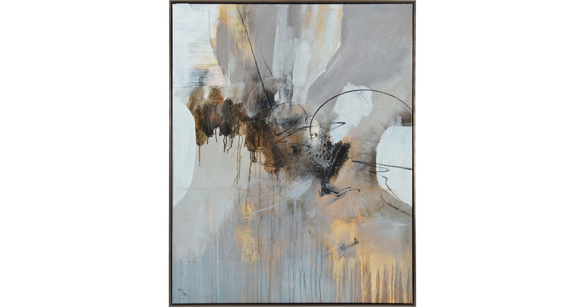 Ren Wil OL1960 Keys 50" x 40" Framed Abstract Painting | Ferguson Home