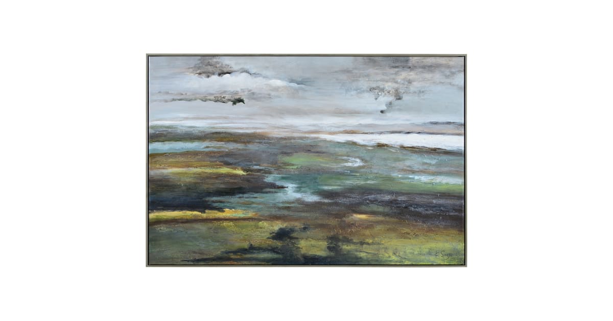 Ren Wil OL1961 Sprucer 60" x 40" Framed Abstract Painting | Ferguson Home