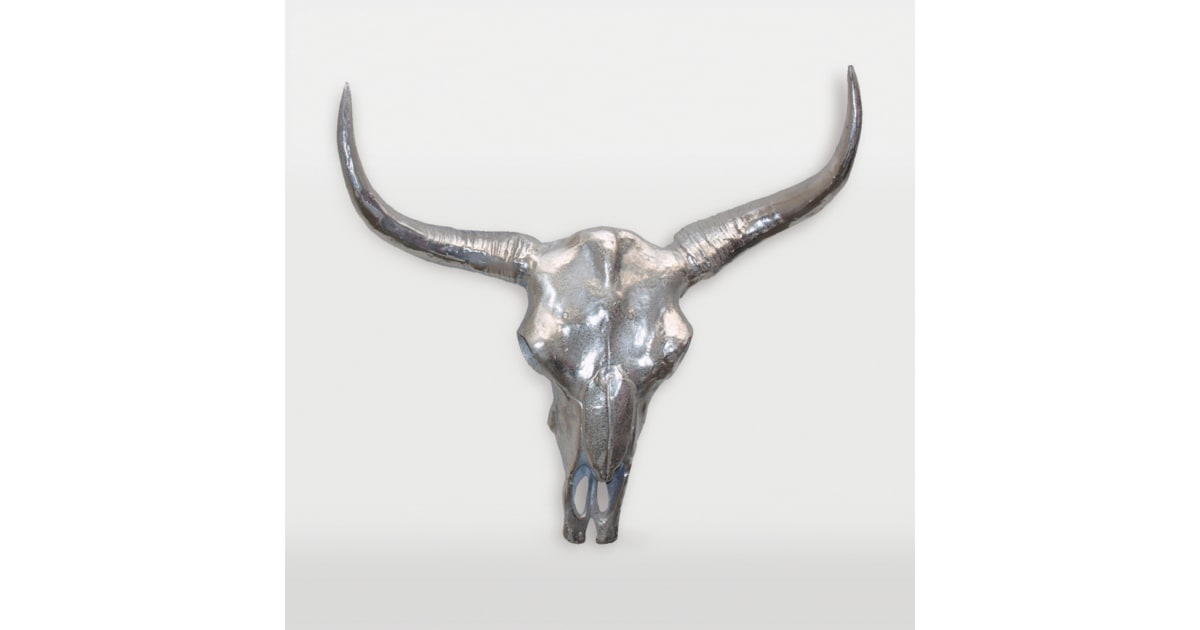 Ren Wil STA229 DeVelo 24" Decorative Aluminum Skull with Horns ...