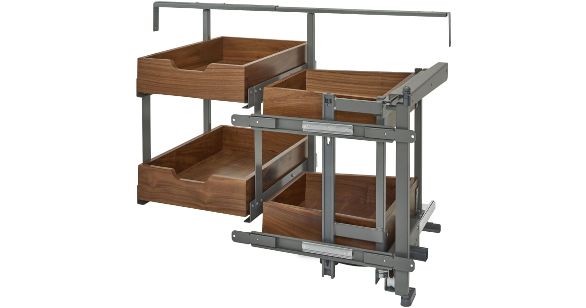 Rev-A-Shelf 499-18-RWN Wood Classics 34" Wood Blind Corner Cabinet ...