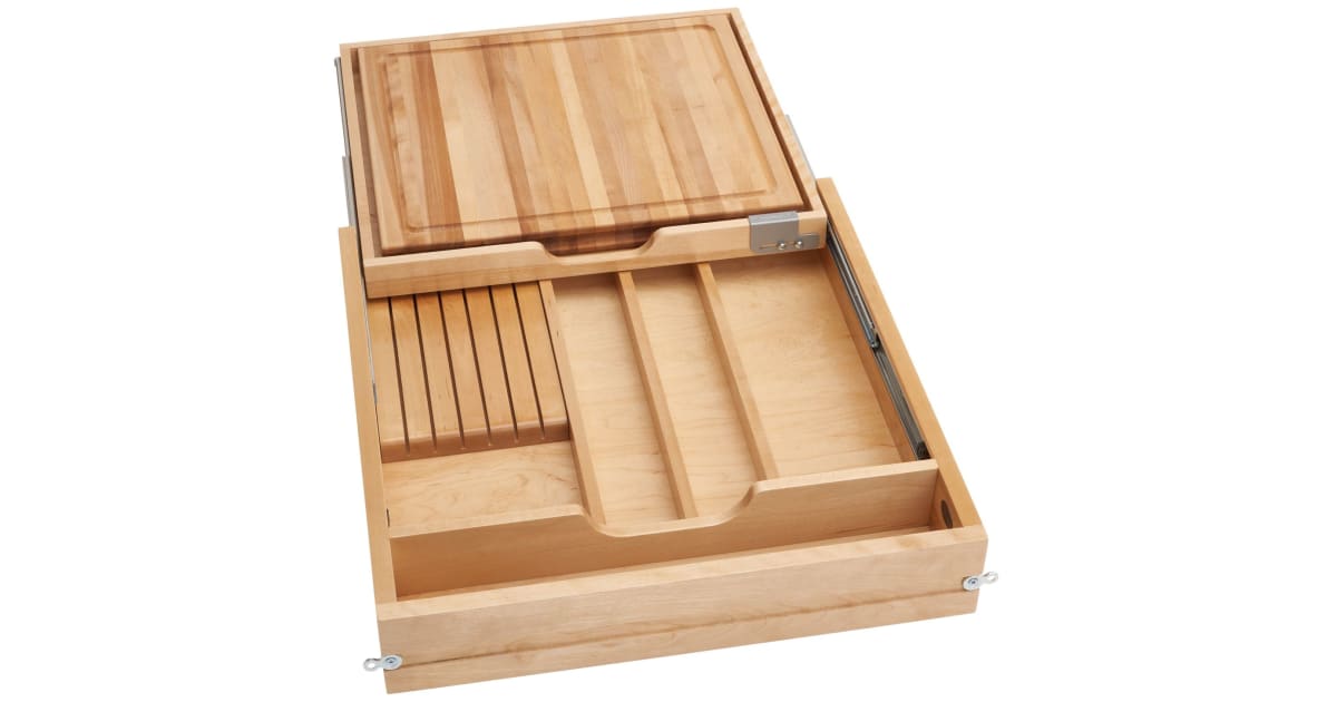 Rev-A-Shelf 4KCB-24-1 4KCB Series Pull Out Knife Holder and Cutting ...