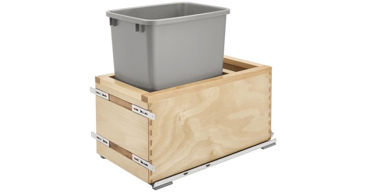 Rev-A-Shelf 4VL-1535DM-1 Wood Classics 12" Pull Out Waste Container ...