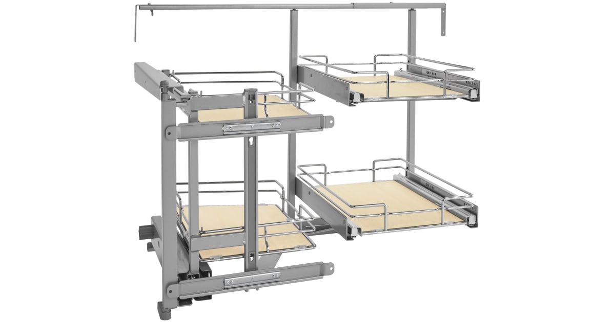 Rev-A-Shelf 599-18-LMP Contemporary 33-7/8"W Slide Out Pivot 4 Shelf ...