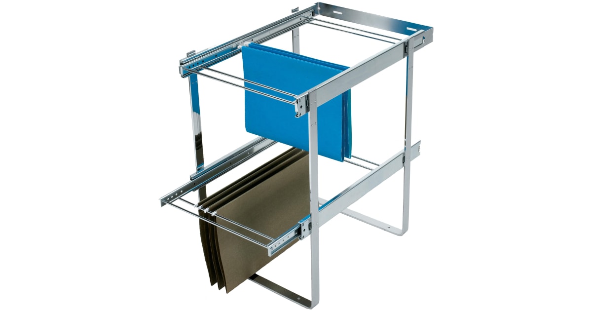 Rev-A-Shelf RAS-FD-KIT Classic 14-3/4"W Two Tier Pull Out File Drawer ...