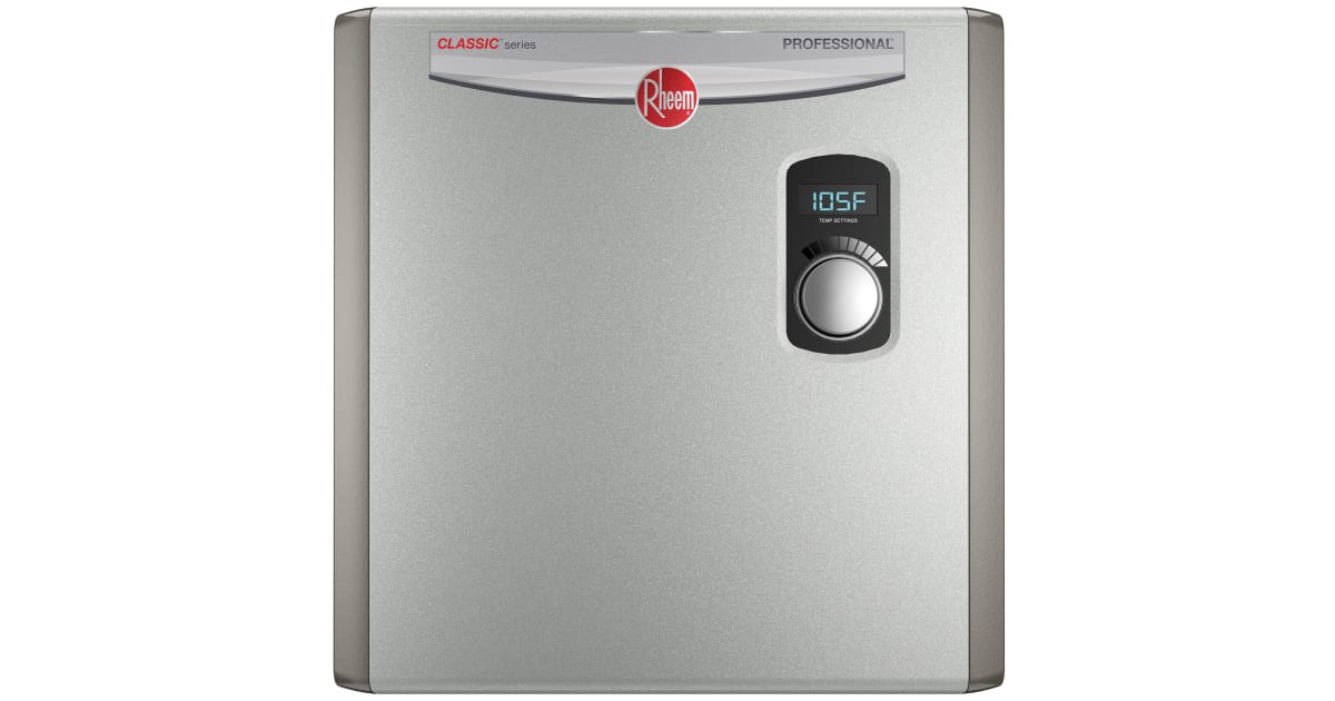 Rheem RTEX-24 Classic 5.9 GPM 24 kw Tankless Electric On Demand Whole ...