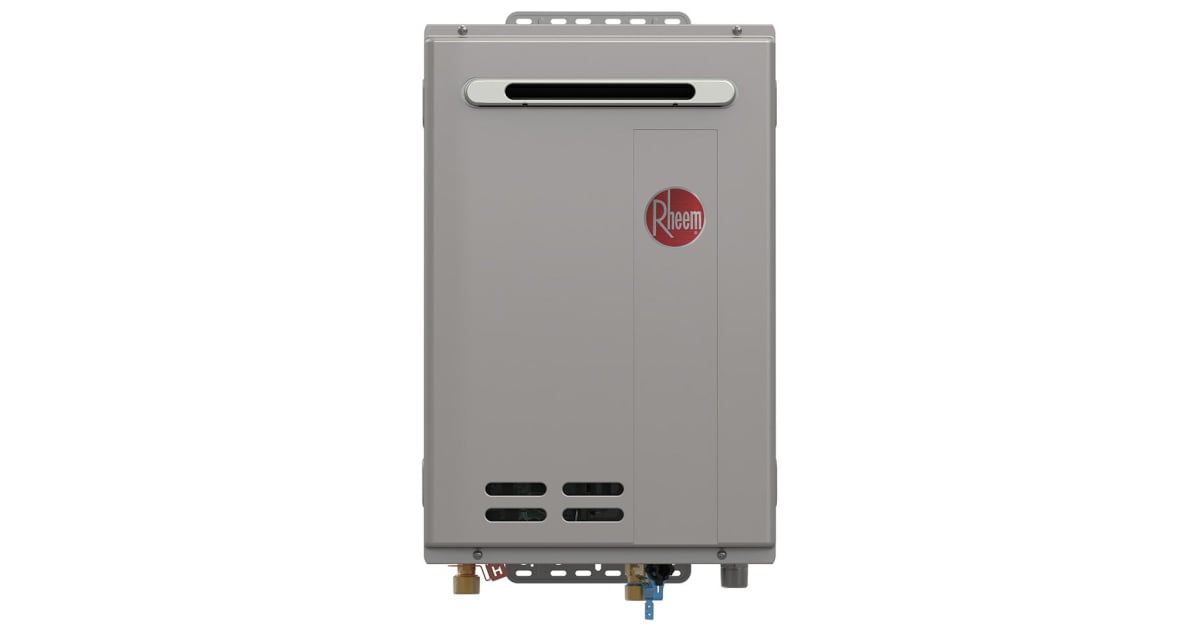 Rheem RTG-70XLP-3 Rheem RTG Series 7 GPM 160,000 BTU 120 Volt Residential Outdoor Liquid Propane ...