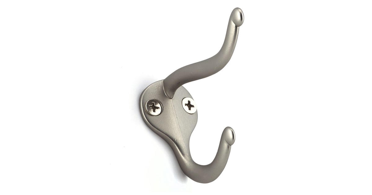 Richelieu BP74421184 1-15/16 Inch Double Metal Coat Hook (Package of 4 ...