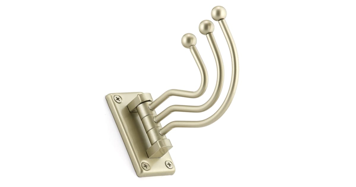 Richelieu BP99842184 3-1/16 Inch Triple Swivel Coat Hook | Ferguson Home
