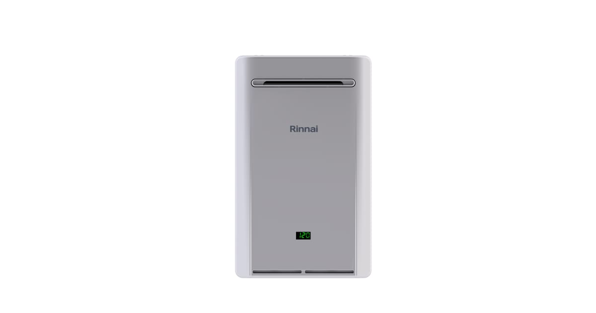 Rinnai RE180EP 8.5 GPM 180,000 BTU 120 Volt Residential Outdoor Liquid Propane Tankless Water ...