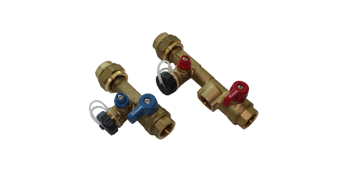 Rinnai MIVK-T-LW In-Line Isolation Valve Kit for Water Heaters ...
