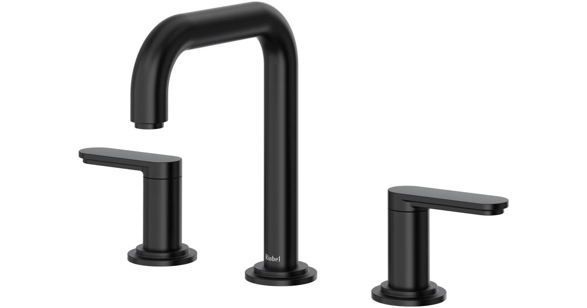 Riobel AASQ08BK Arca 1.2 GPM Widespread Bathroom Faucet with Pop-Up ...