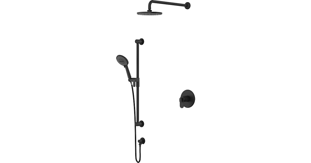 Riobel ARCA-TAA44BK-KIT Arca Pressure Balanced and Thermostatic Shower ...