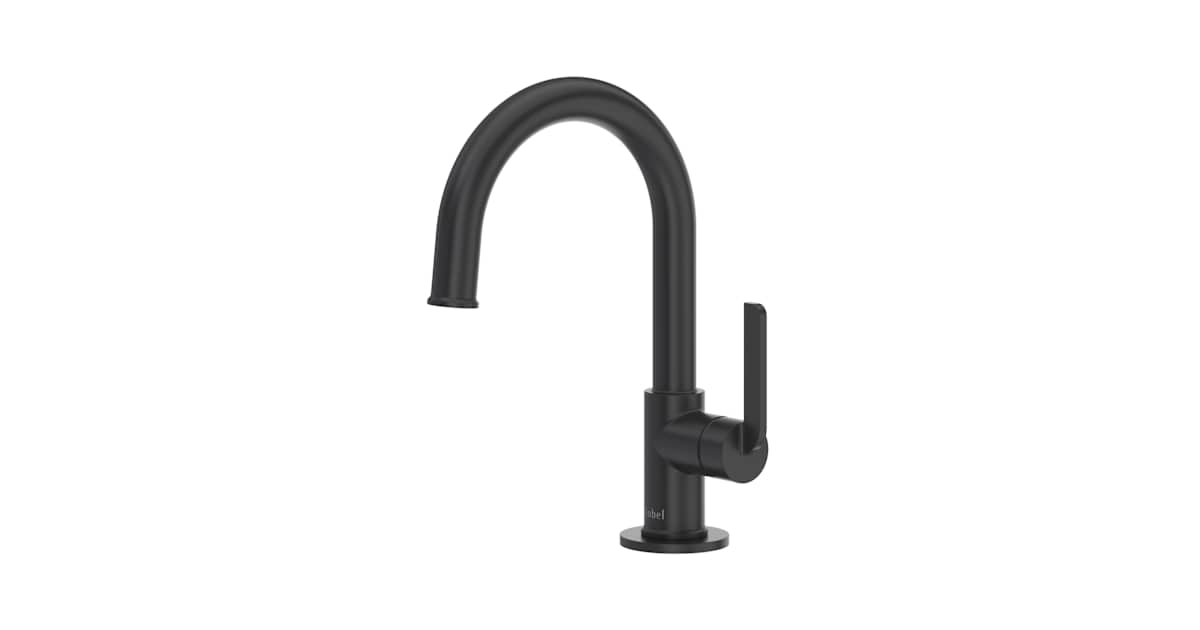 Riobel AUS01BK Authentica 1.2 GPM Single Hole Bathroom Faucet with Pop ...