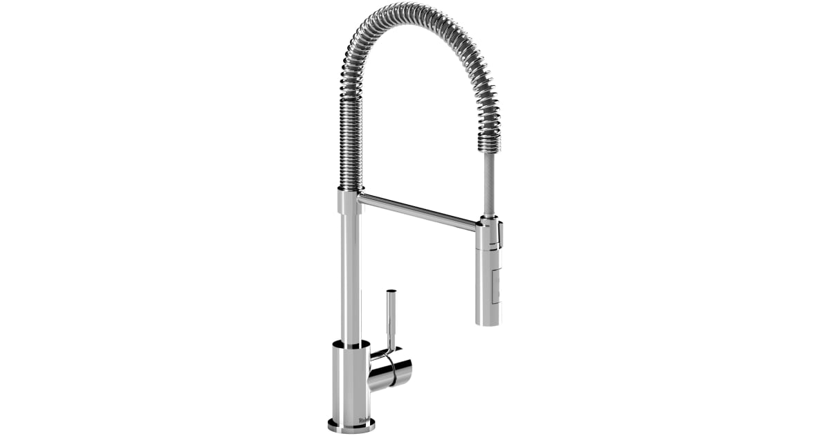 Riobel BI201C Bistro 1.8 GPM Single Hole Pre-Rinse Pull Down Kitchen ...