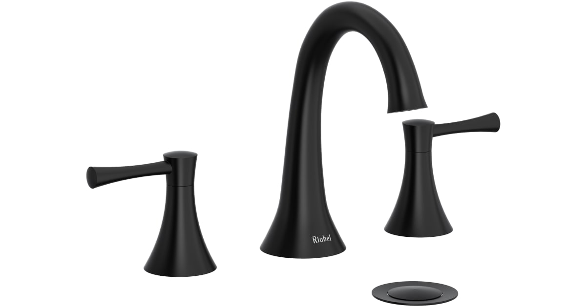 Riobel ED08LBK Edge 1.2 GPM Widespread Bathroom Faucet | Build.com