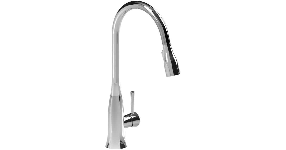 Riobel ED101C Edge 1.8 GPM Single Hole Pull Down Kitchen Faucet ...