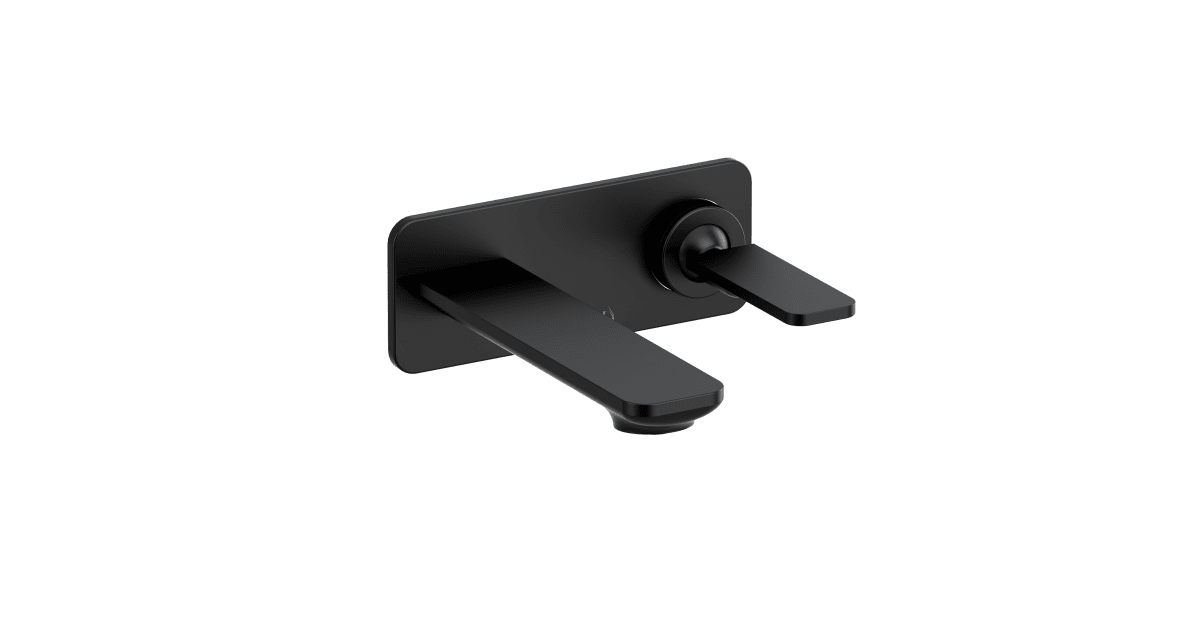Riobel EQ11BK Equinox 1.2 GPM Wall Mounted Centerset Bathroom Faucet ...