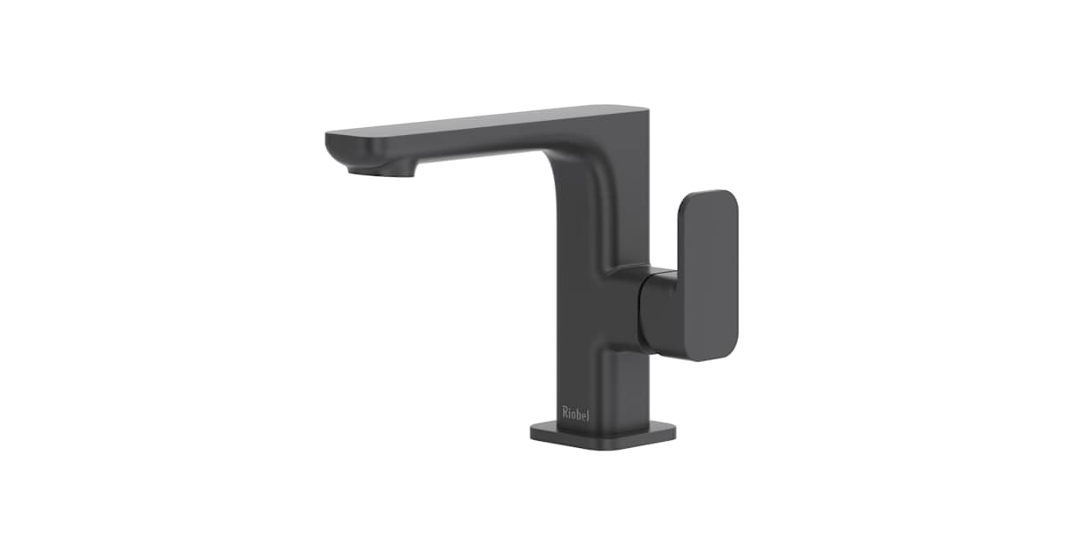 Riobel EQS01SHBK Equinox 1.2 GPM Single Hole Bathroom Faucet with Pop ...