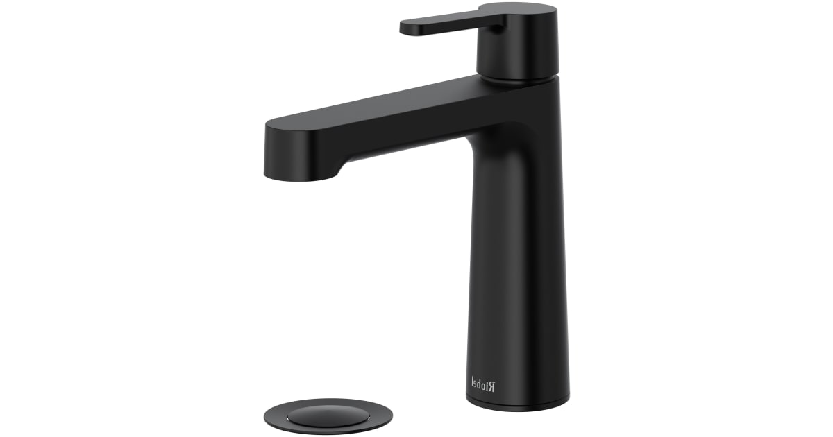 Riobel NBS01THBK Nibi 1.2 GPM Single Hole Bathroom Faucet with Pop-Up ...