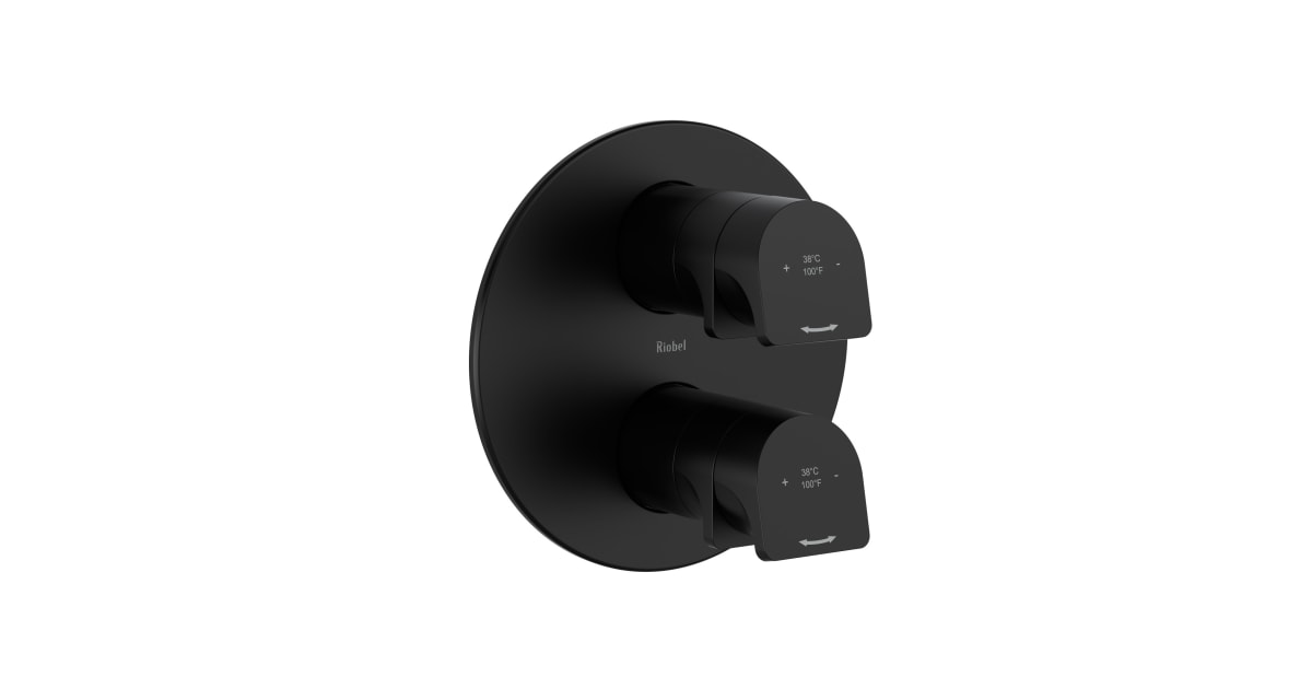 Riobel OD83BK Ode Four Thermostatic and Pressure Balanced Valve Trim ...