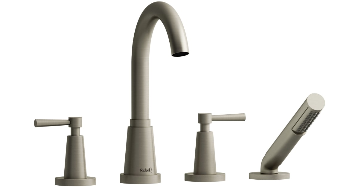 Riobel PA12LBN Pallace Deck Mounted Roman Tub Filler with Built-In ...