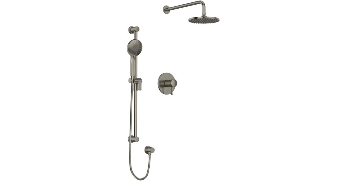 Riobel R23 Edge 2-WS Edge Shower System with Combined Thermostatic and ...