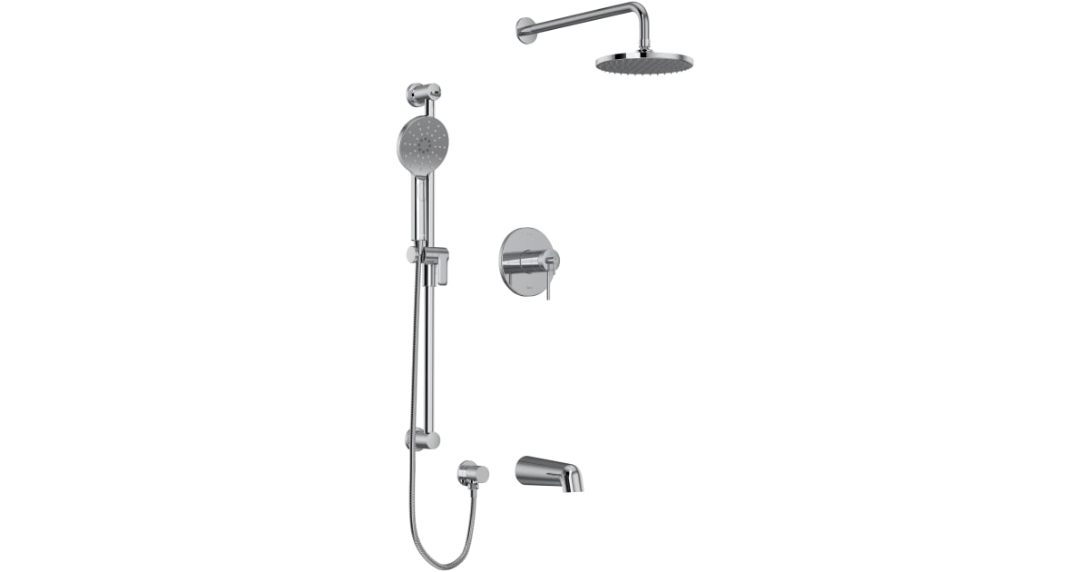 Riobel R45 GS 1-WS GS Shower System with Combined Thermostatic and ...