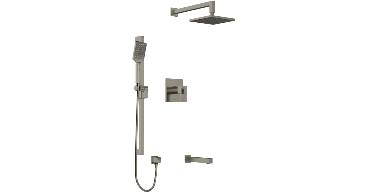 Riobel R45 Kubik 2 Kubik Shower System with Combined Thermostatic and ...