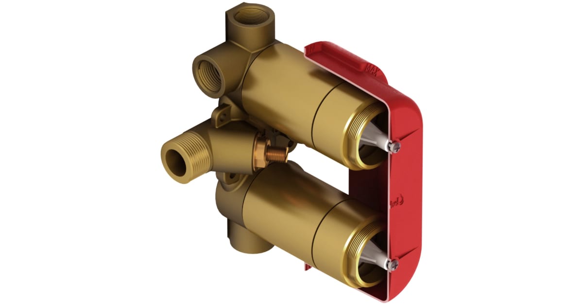 Riobel 3/4" Thermostatic Rough-in Valve Multi-Function System with NPT ...
