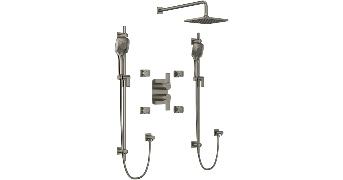 Riobel R83 Fresk 2 Fresk Thermostatic Shower System with Shower Head ...