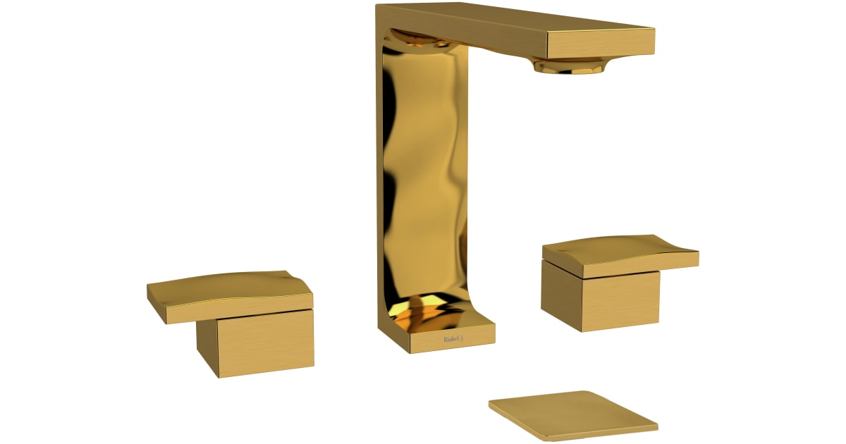 Riobel RF08BG Reflet 1.2 GPM Widespread Bathroom Faucet with Pop-Up ...