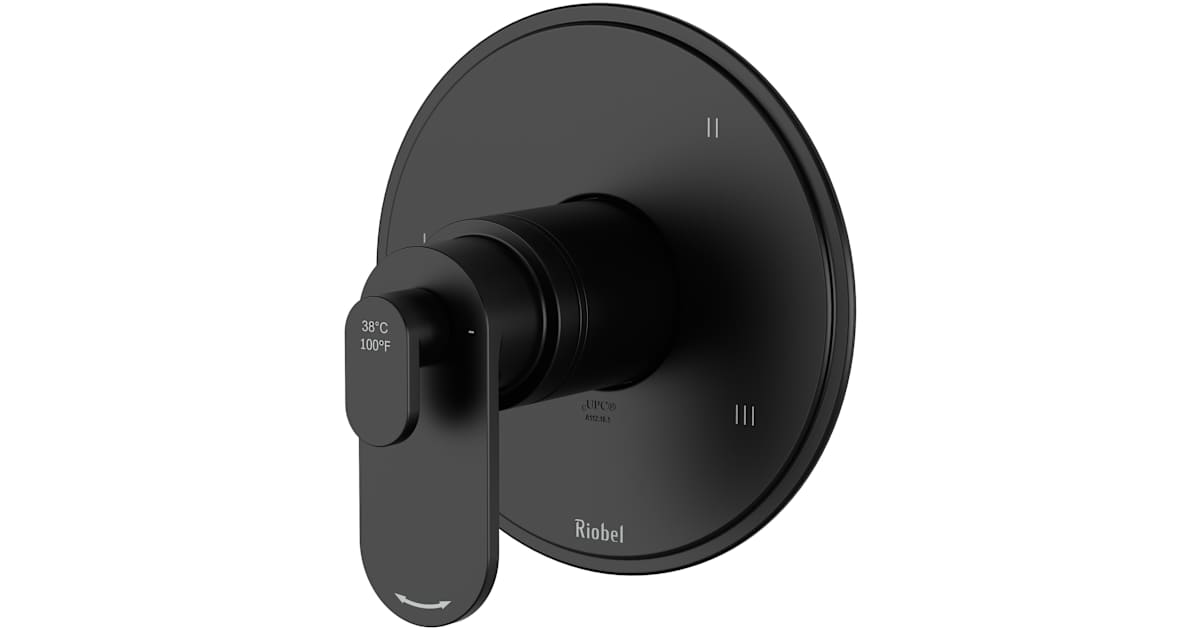 Riobel TAA47BK Arca Three Function Thermostatic Valve Trim Only with ...
