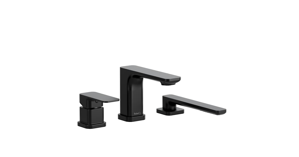 Riobel TEQ10BK Equinox Deck Mounted Roman Tub Filler with Built-In ...