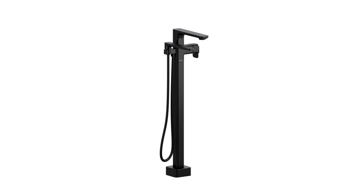 Riobel TEQ39BK Equinox Floor Mounted Thermostatic Tub Filler with Built ...