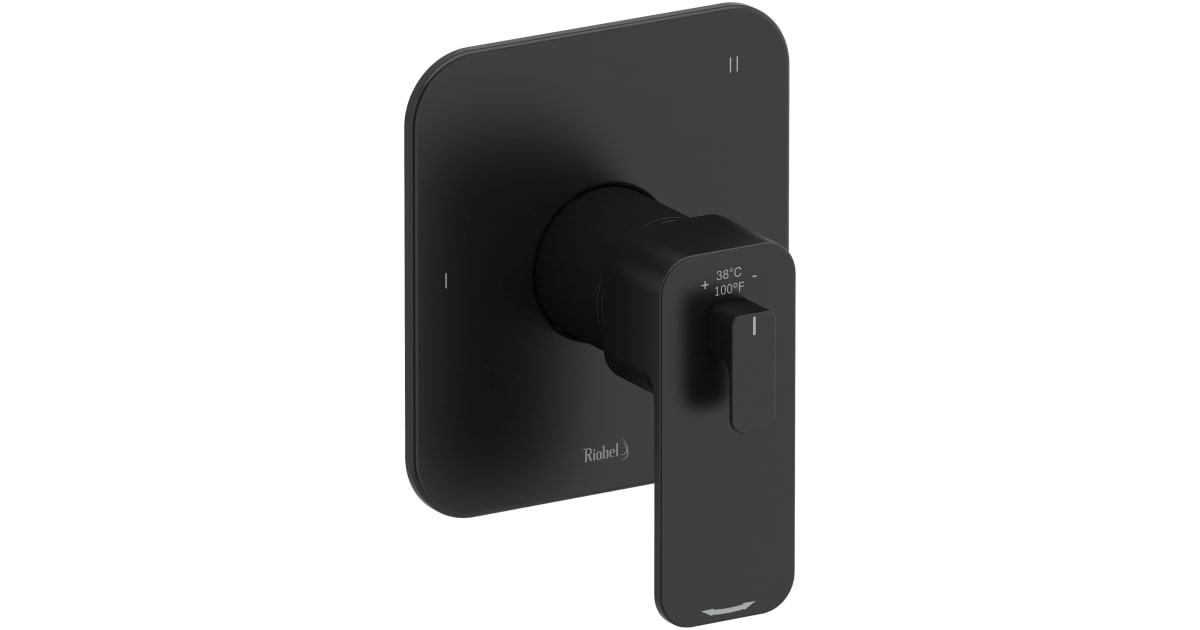 Riobel TEQ45BK Equinox Five Function Thermostatic Valve Trim Only with ...