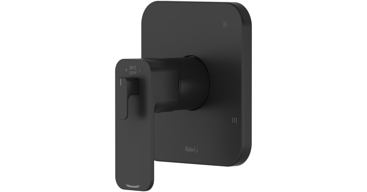 Riobel TEQ47BK Equinox Three Independent Function Thermostatic Valve ...