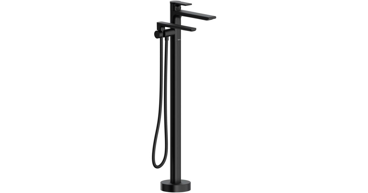 Riobel TFR39BK Fresk Floor Mounted Thermostatic Tub Filler with Built ...