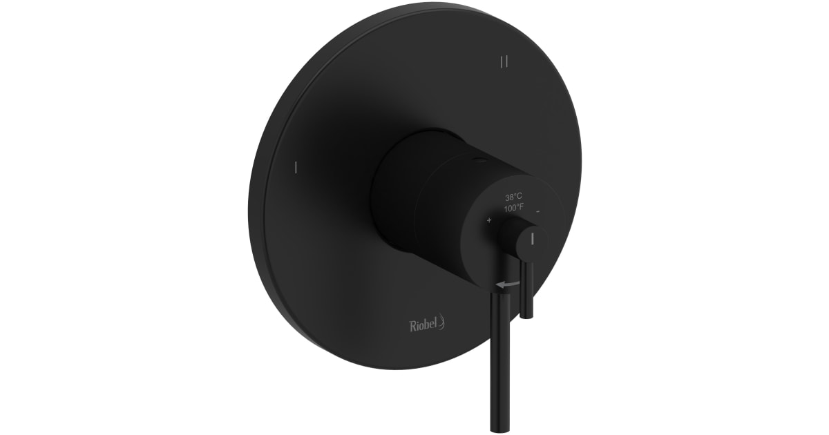 Riobel TGS45BK GS Five Function Thermostatic Valve Trim Only with ...