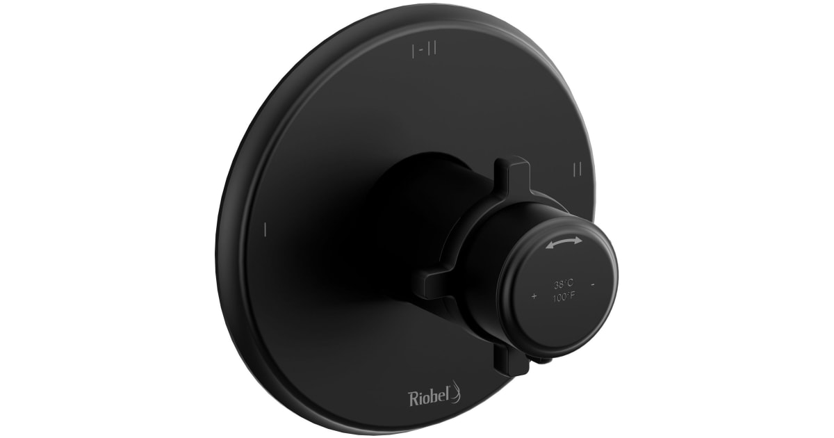 Riobel TMMRD23+BK Momenti Three Function Thermostatic Valve Trim Only ...