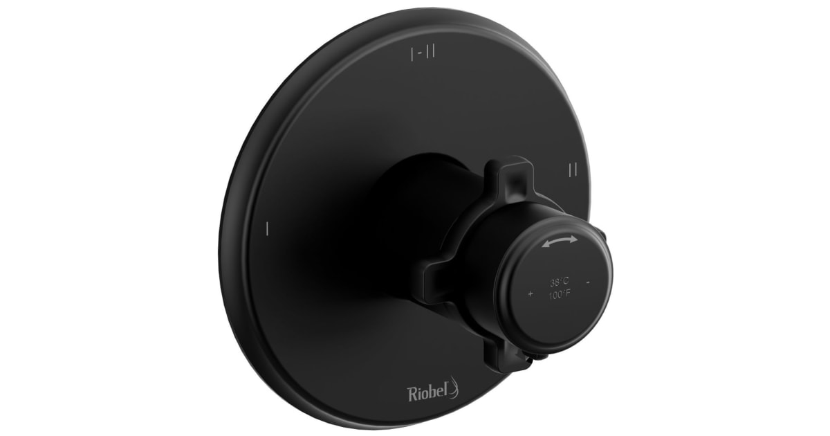 Riobel TMMRD23XBK Momenti Dual Function Thermostatic Valve Trim Only ...
