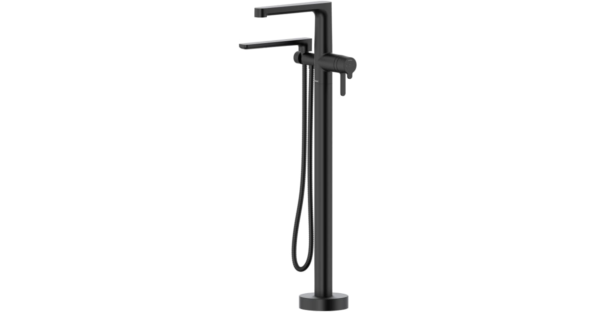 Riobel TNB39BK Nibi Floor Mounted Thermostatic Tub Filler with Built-In ...
